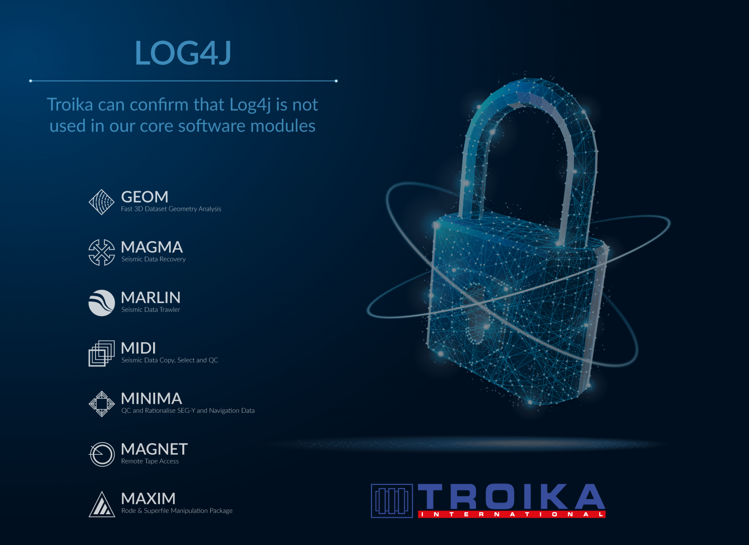Log4j Vulnerability - Troika's software is safe - Troika International