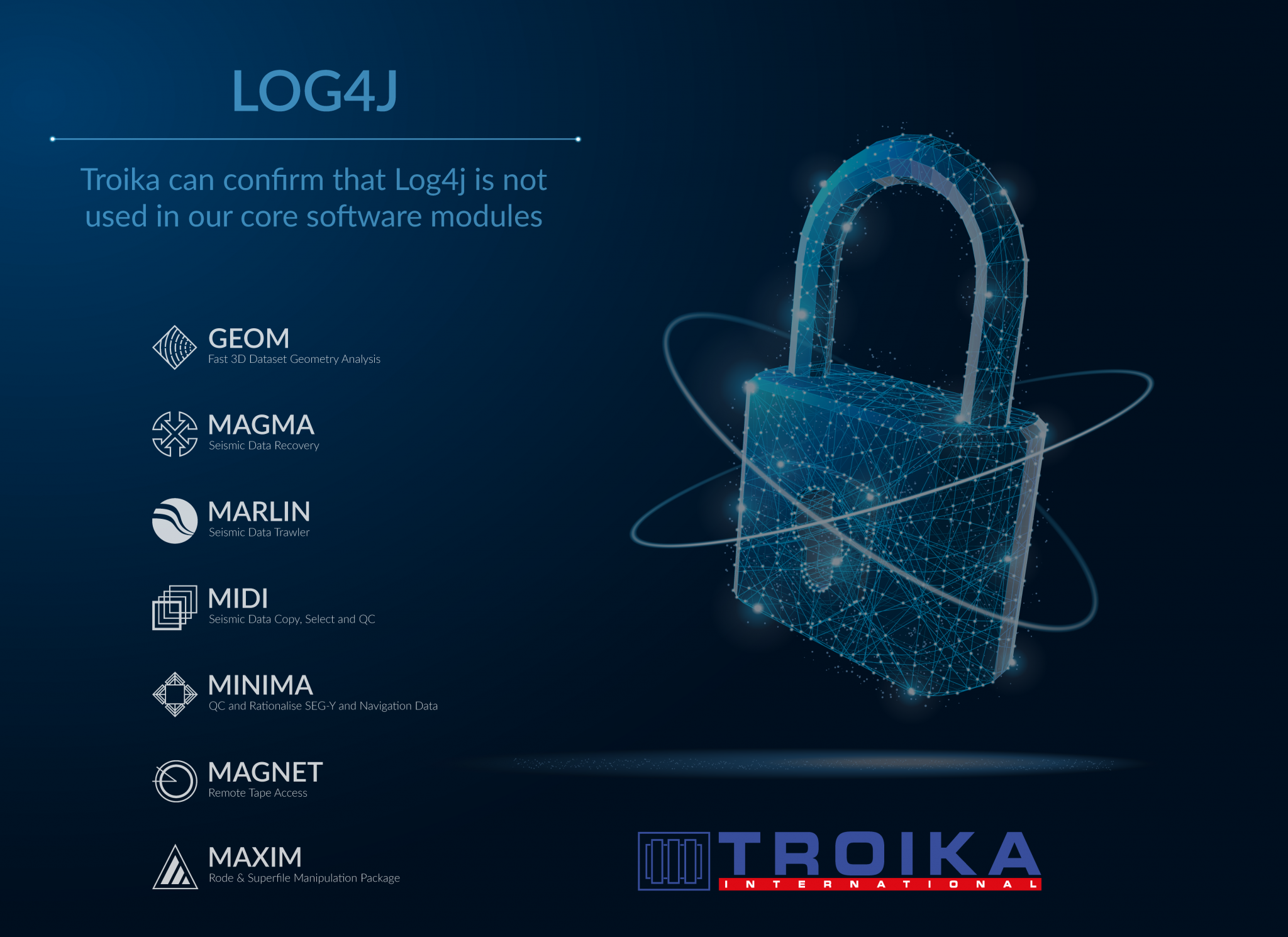 Log4j Vulnerability - Troika's software is safe - Troika International